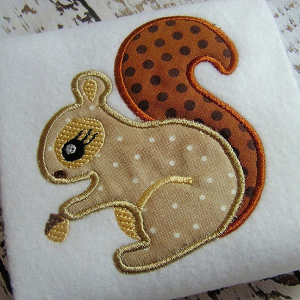 Squirrel Applique - Etsy