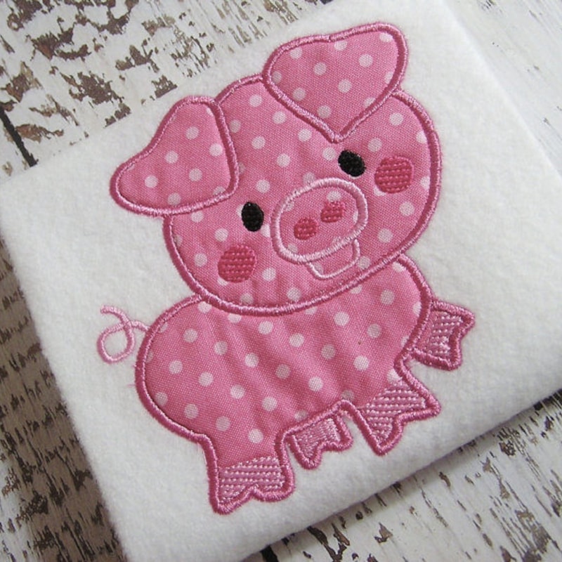 Pig Applique - Etsy