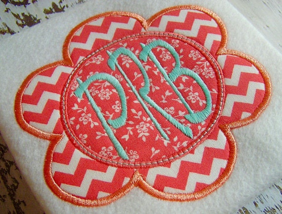 Applique Scallop Flower Machine Embroidery Instant Download | Etsy