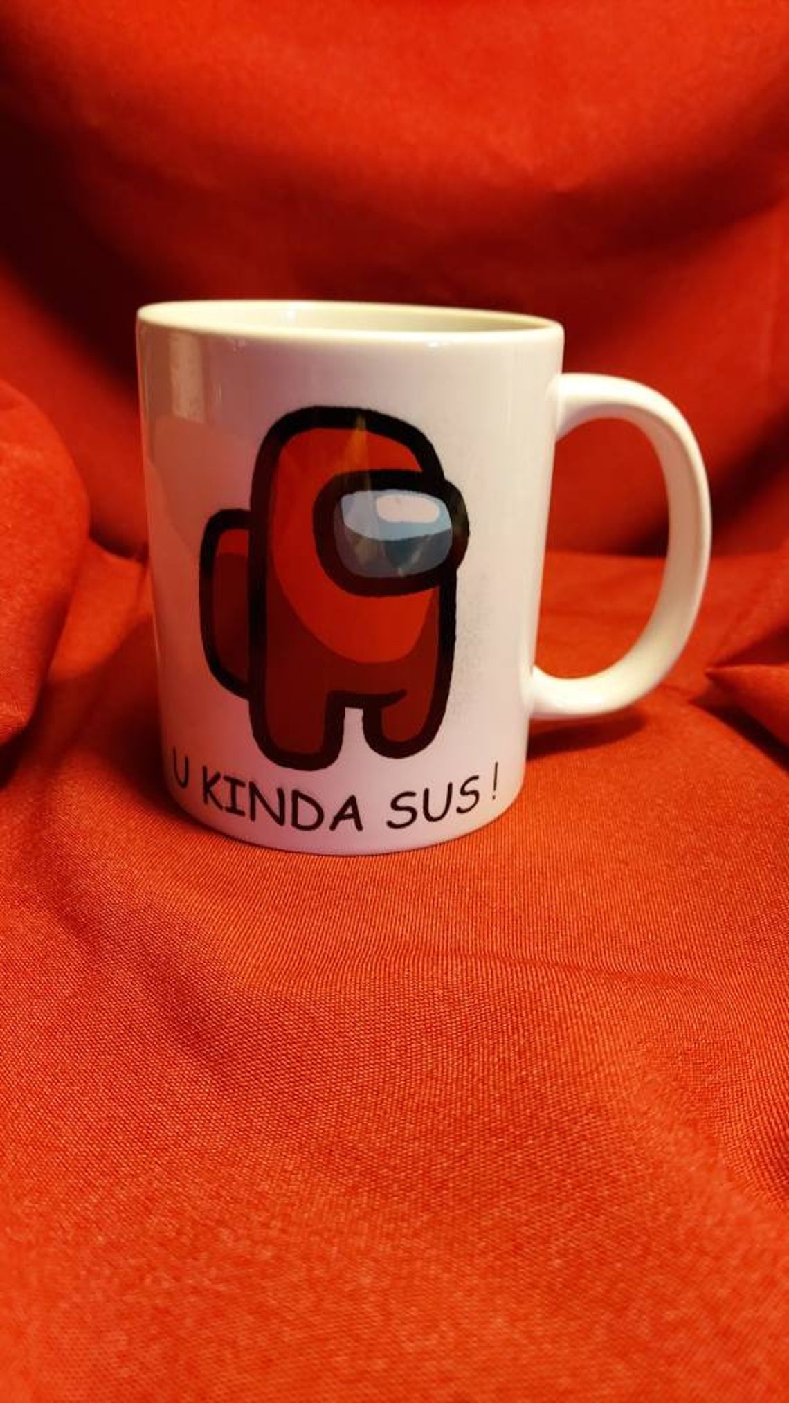 Among Us Mug Red U KINDA SUS Cup Tea Coffee gift present xmas | Etsy