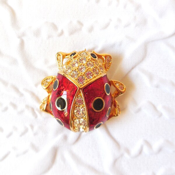 Ladybug Brooch - Etsy