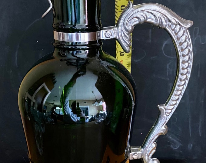 Irish Heritage Harp Handle Beer Growler | PERSONALIZABLE Green Irish ...
