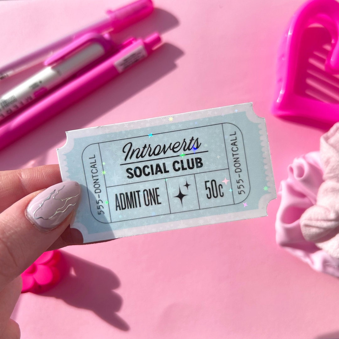 Introverts Social Club Sticker - Etsy