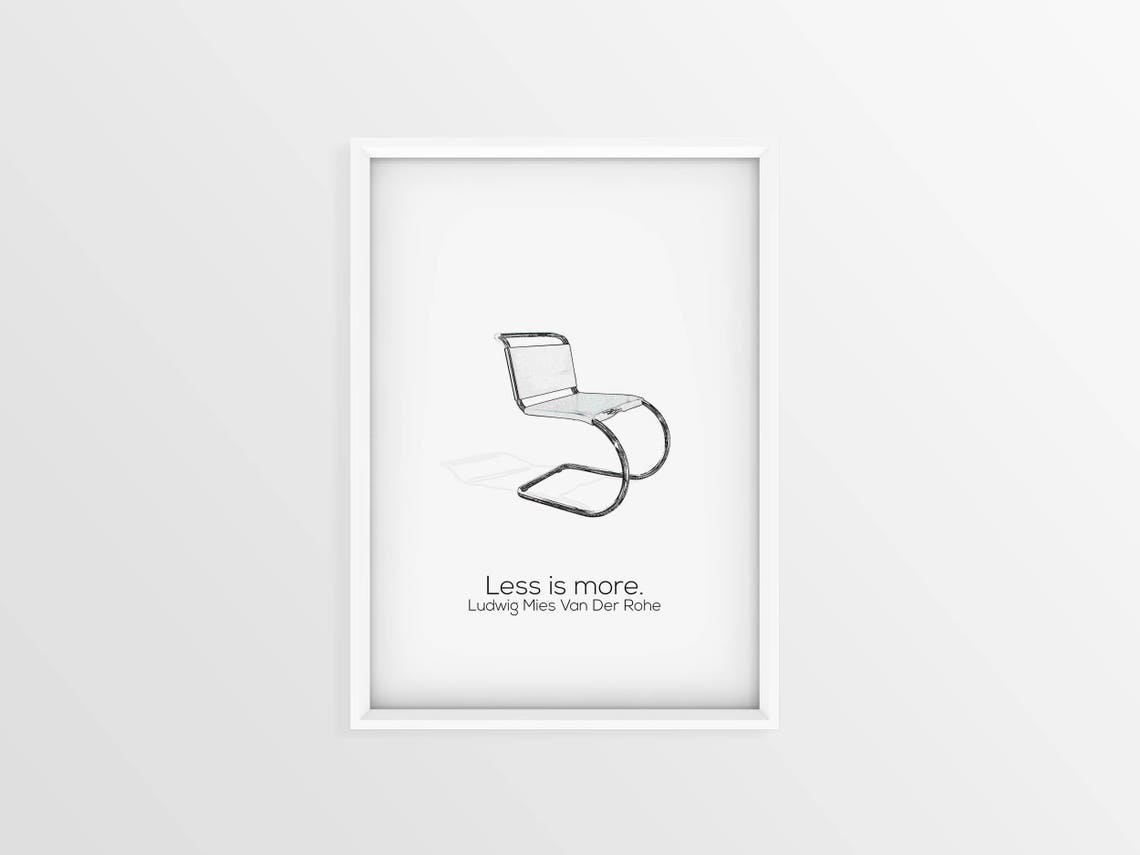 Printable Minimalist Wall Art - Less is More - Quote - Etsy