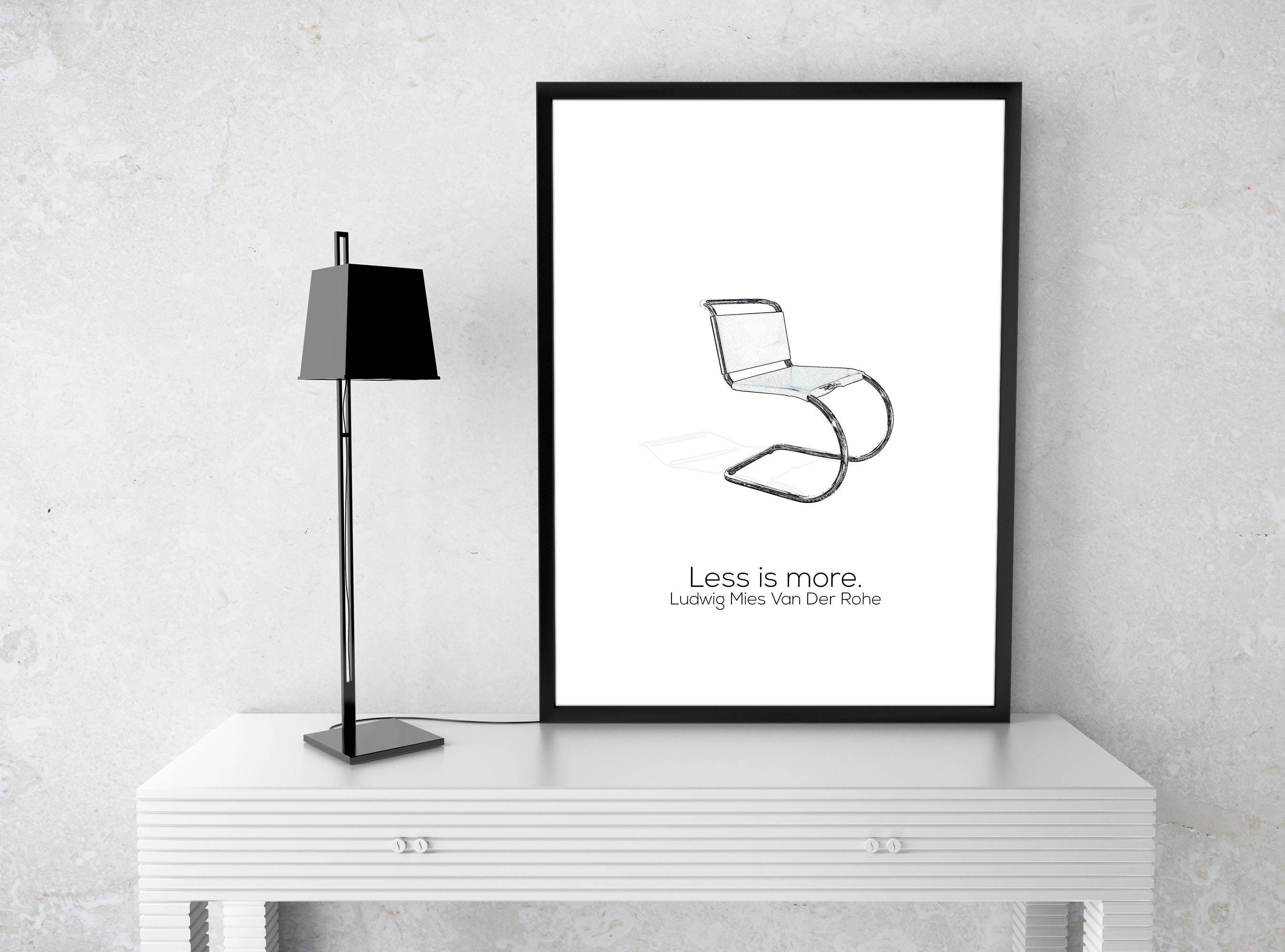 Printable Minimalist Wall Art Less is More Quote - Etsy