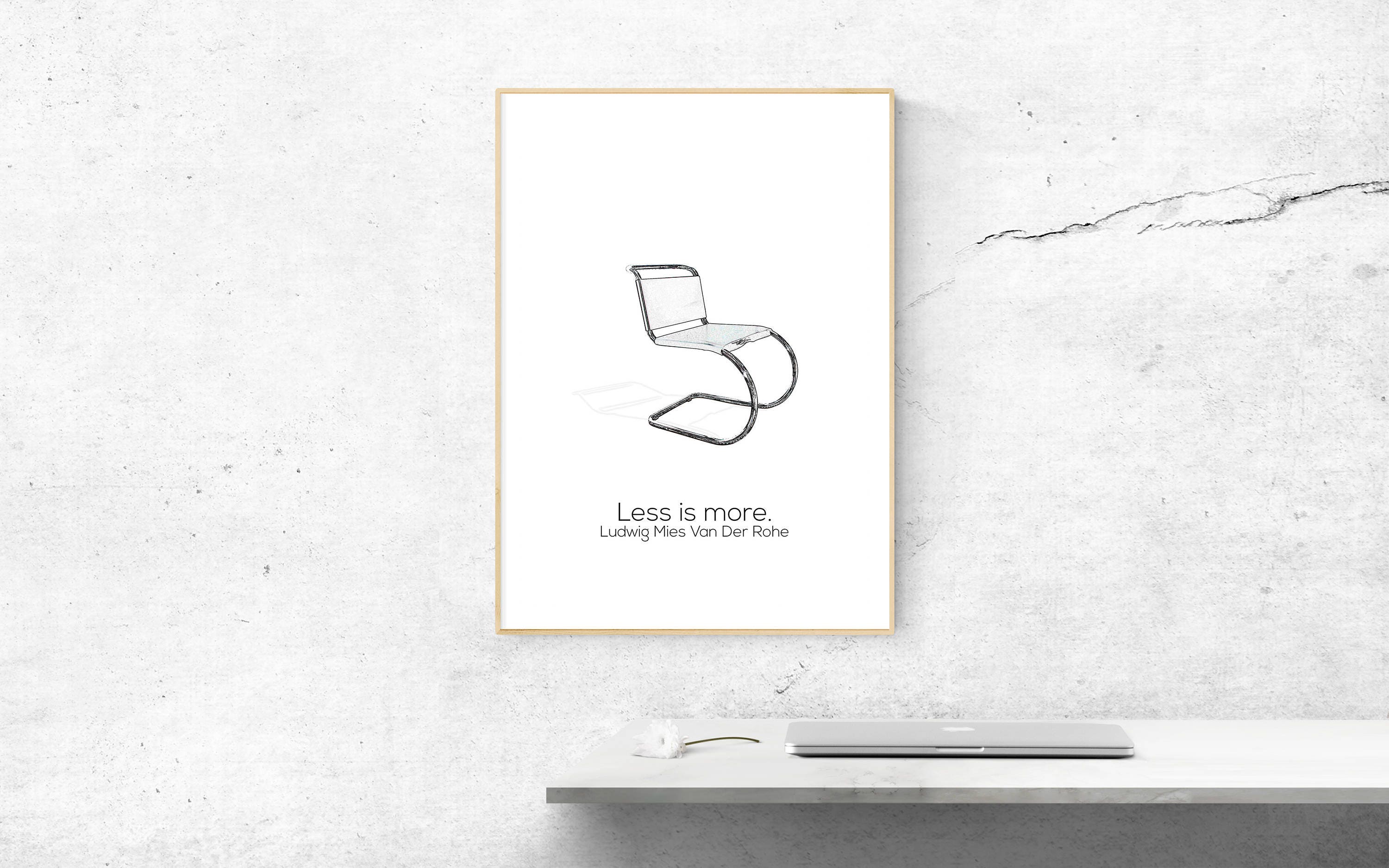 Printable Minimalist Wall Art - Less is More - Quote - Etsy