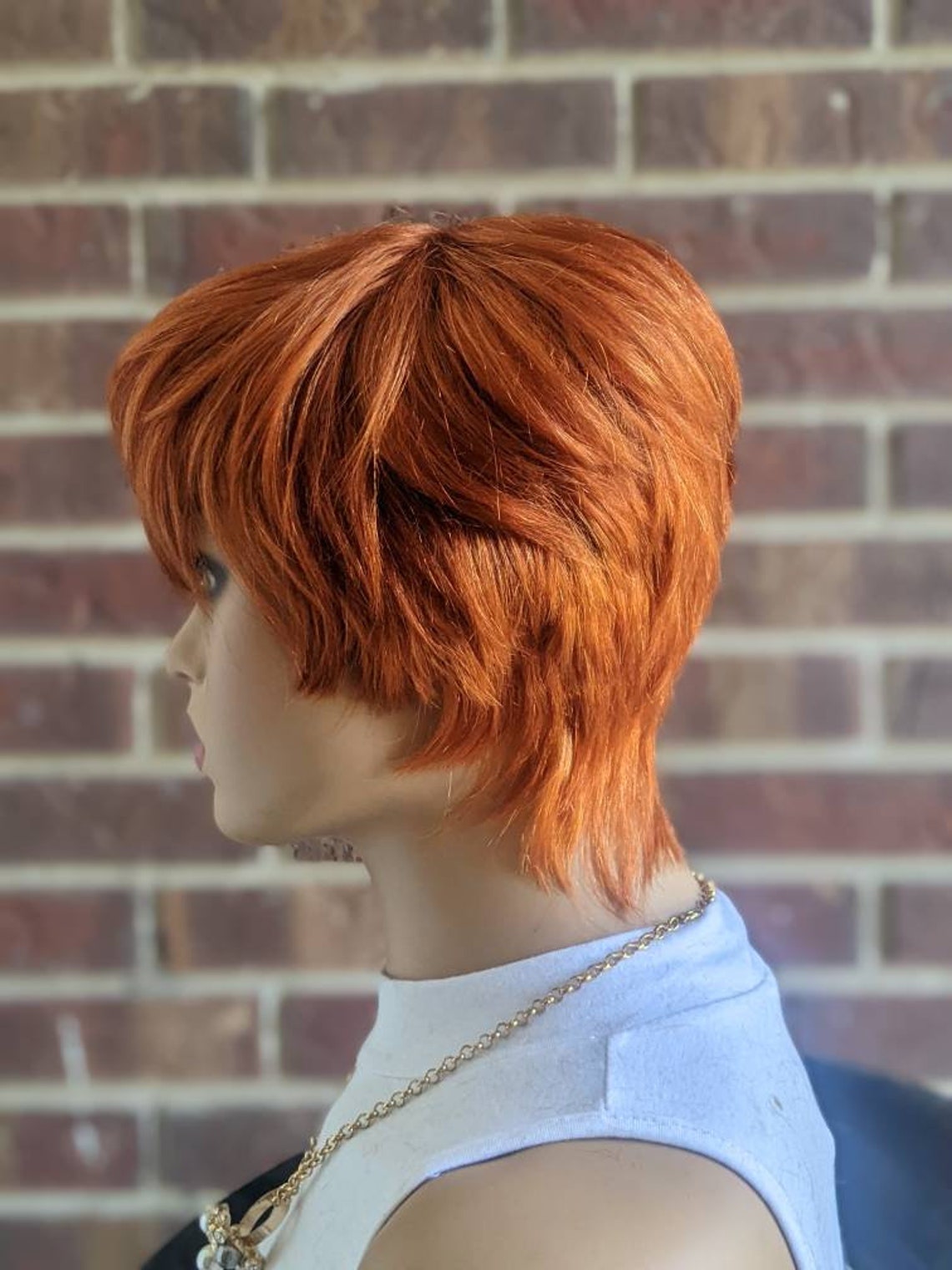 Pumpkin Spice Pixie Cut Non-lace Human Hair Wig - Etsy
