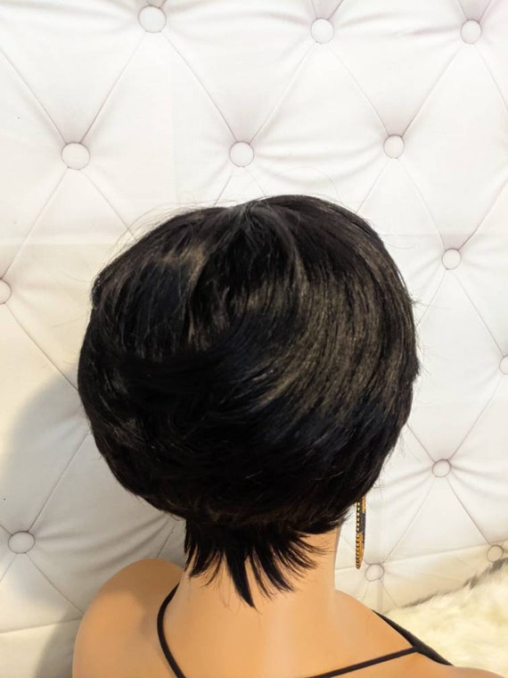 Pixie Cut Back View Black