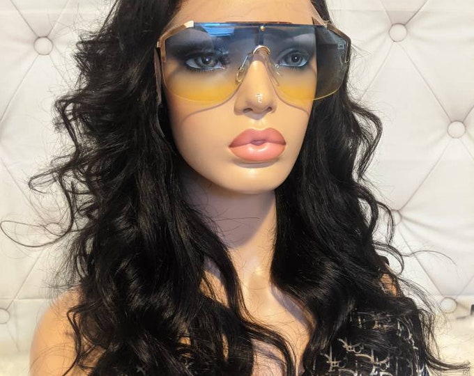 HD "high Definition" 18" Naturalwave GLUELESS LACE Front Indian Human ...