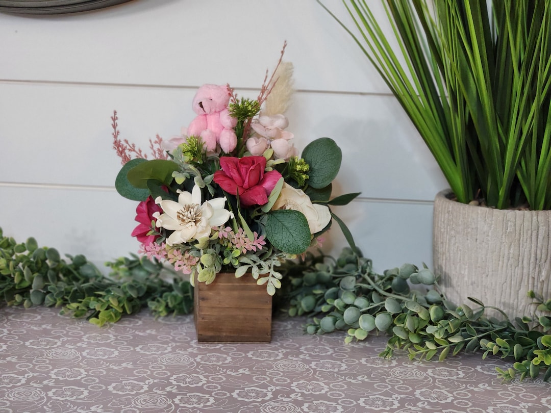 Wood Flower Bouquet, Wood Flower Centerpiece, Gift for Teacher, Sola ...