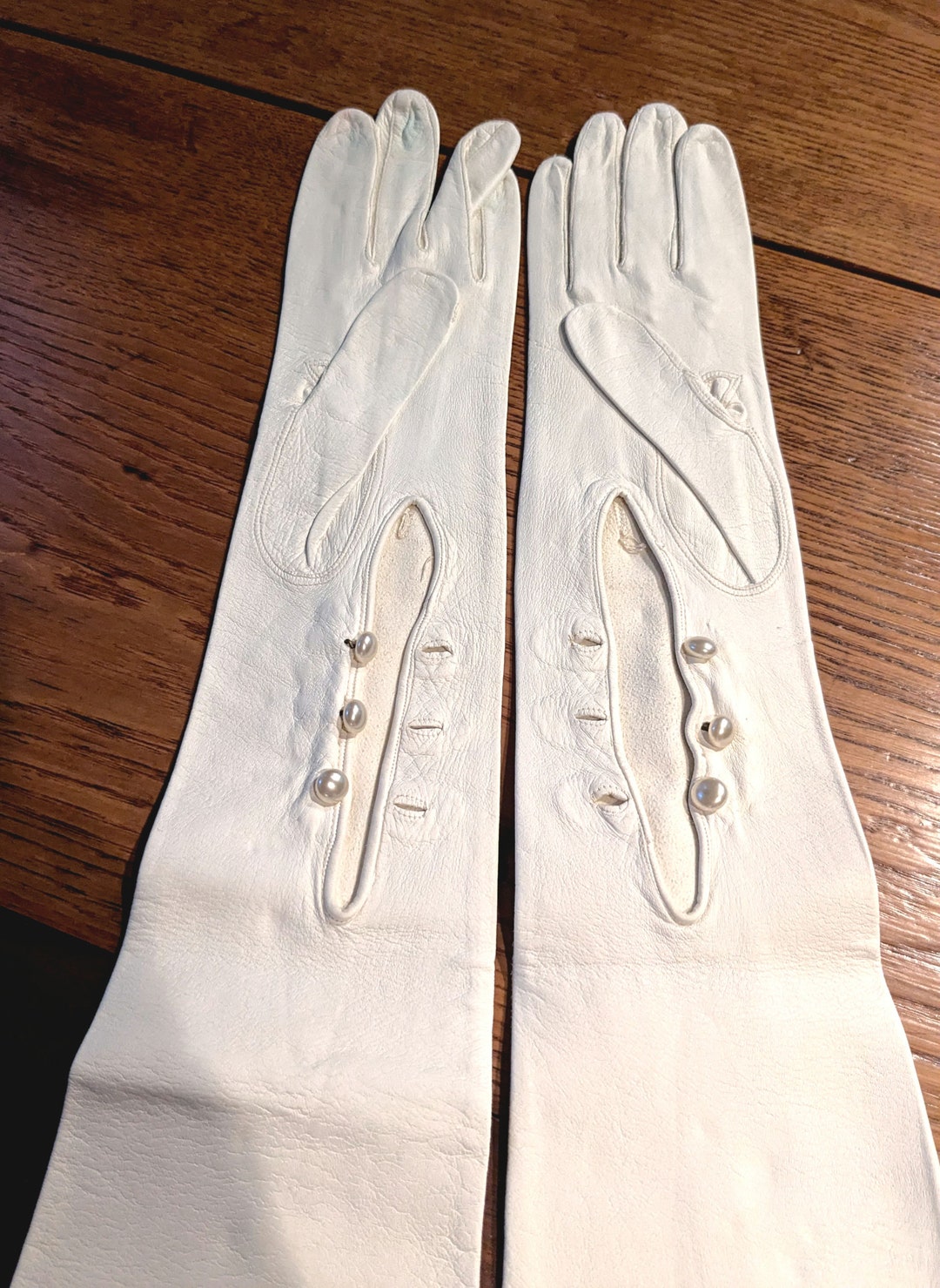 Extra Long, Creamy White Opera Gloves - Etsy