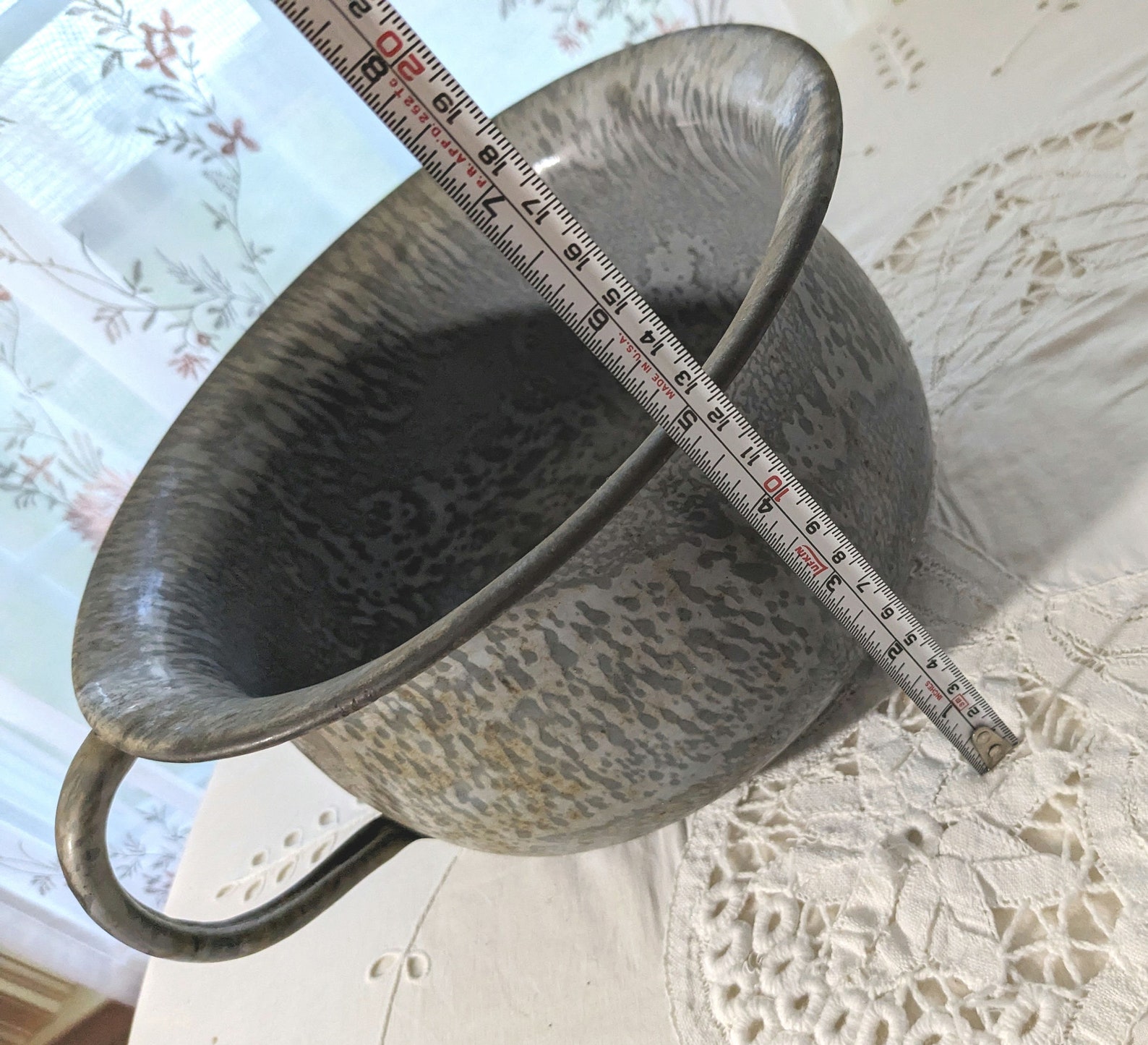 Vintage Graniteware Single Handle Pot (large) - Etsy