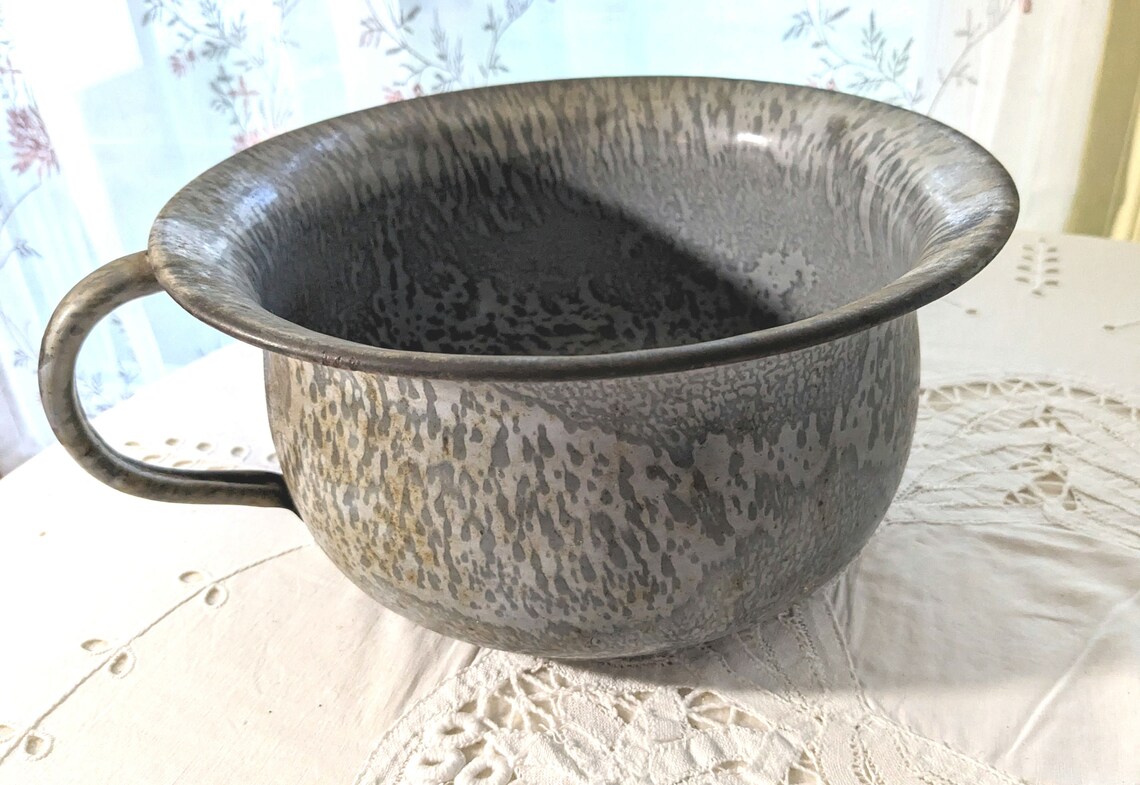 Vintage Graniteware Single Handle Pot (large) - Etsy