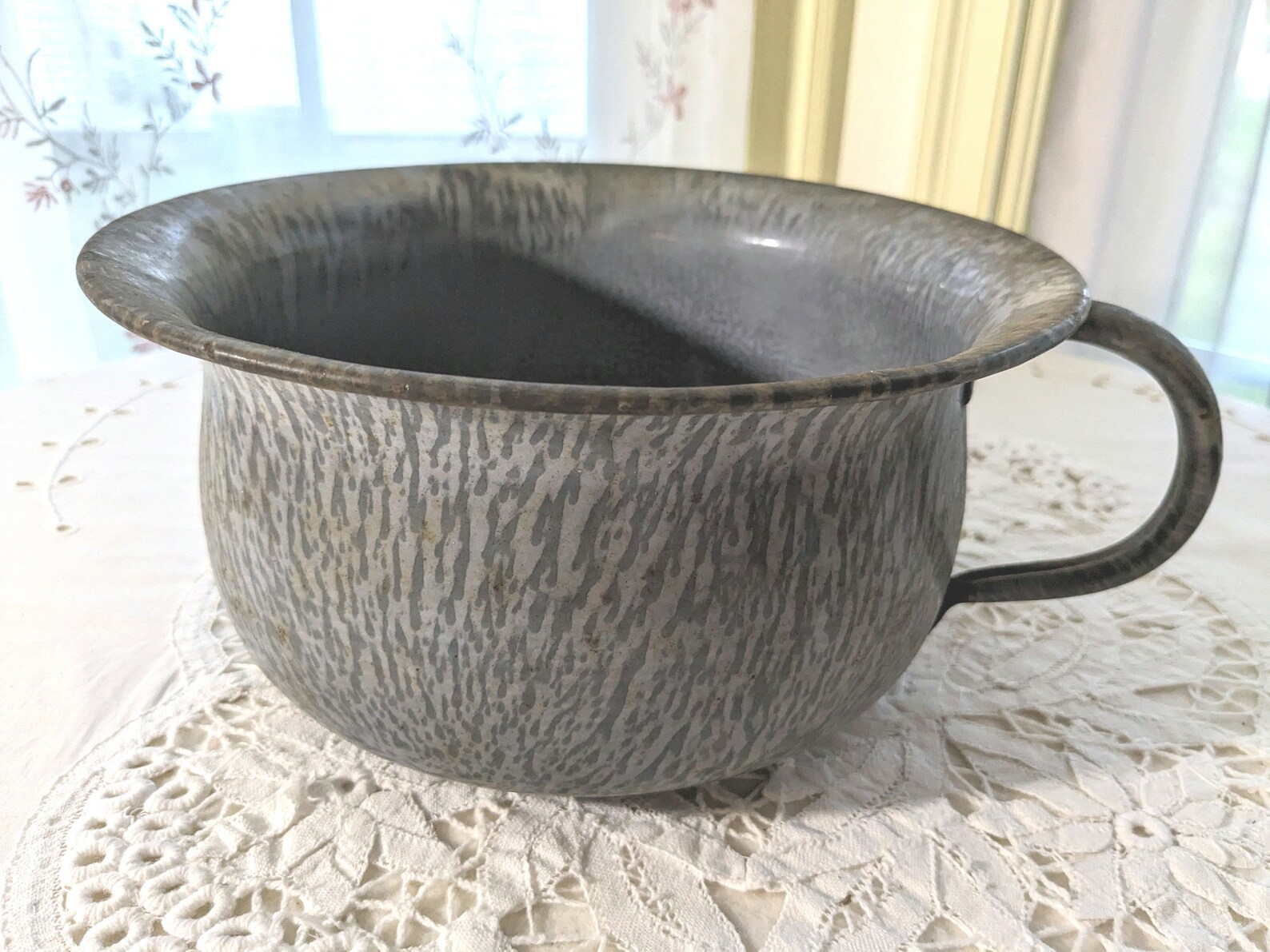 Vintage Graniteware Single Handle Pot (large) - Etsy