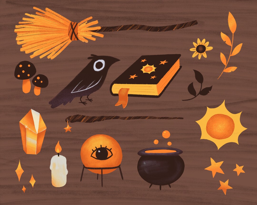 Solar Witch Items Art Print - Etsy