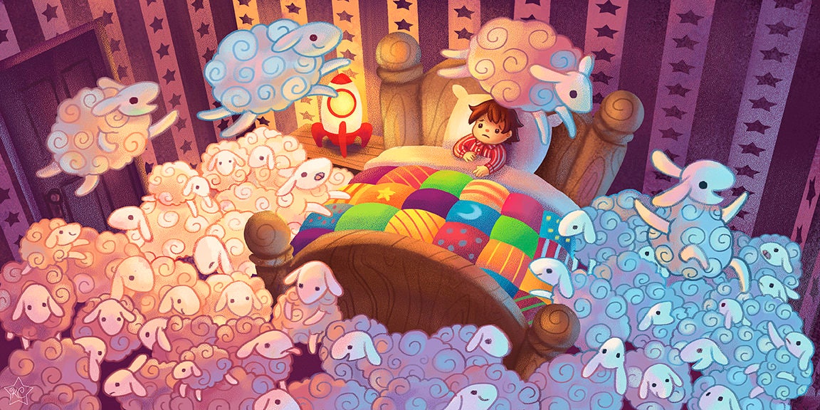 Counting Sheep Art Print - Etsy