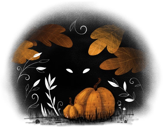 Spooky Eyes in Bush Art Print | Etsy