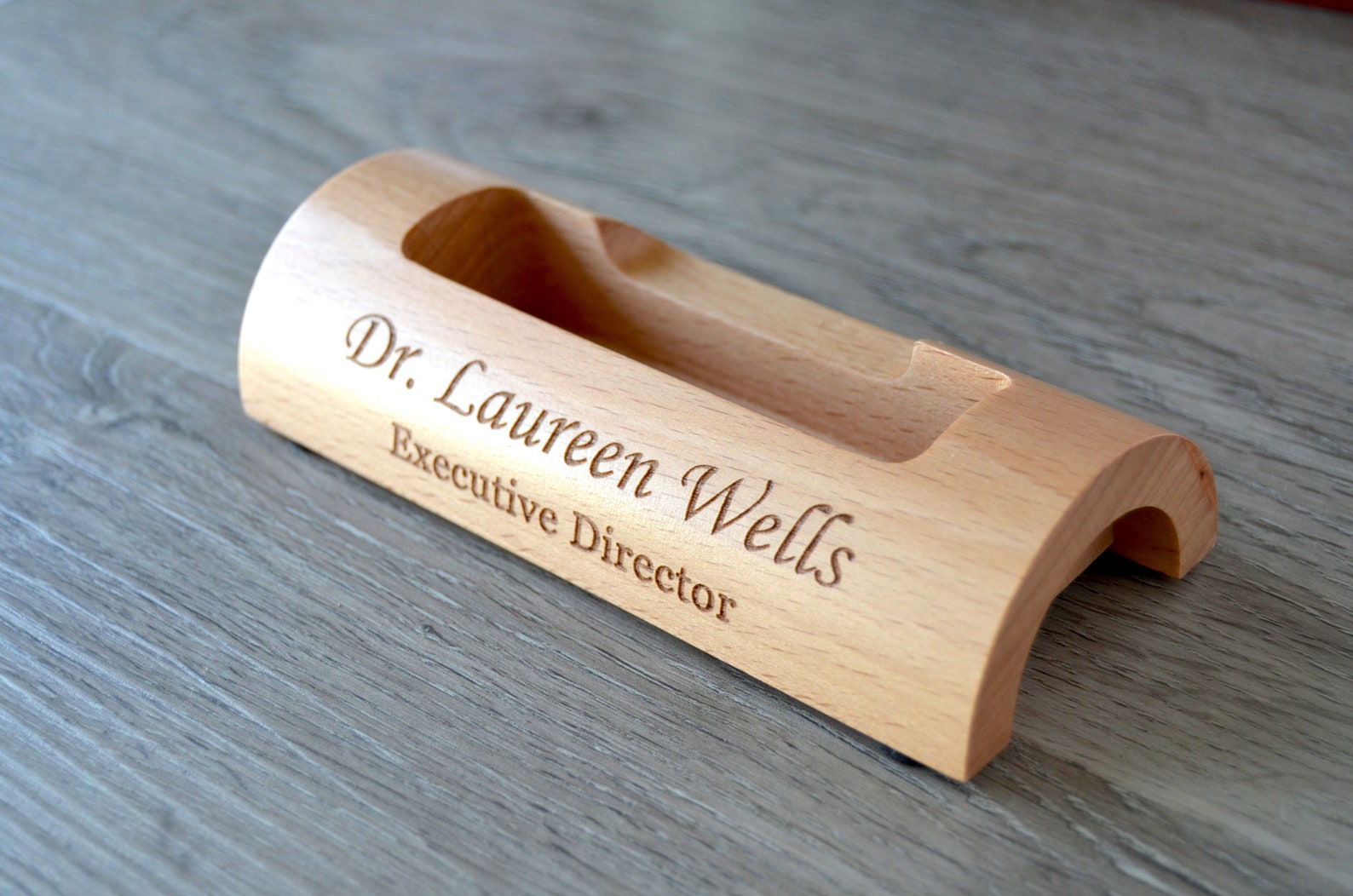 Personalized Business Card Holder Desk Name Plate Custom - Etsy