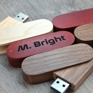 Custom Logo Name Text 32GB 64GB USB Drive. Wedding Usb, Wooden Thumb ...