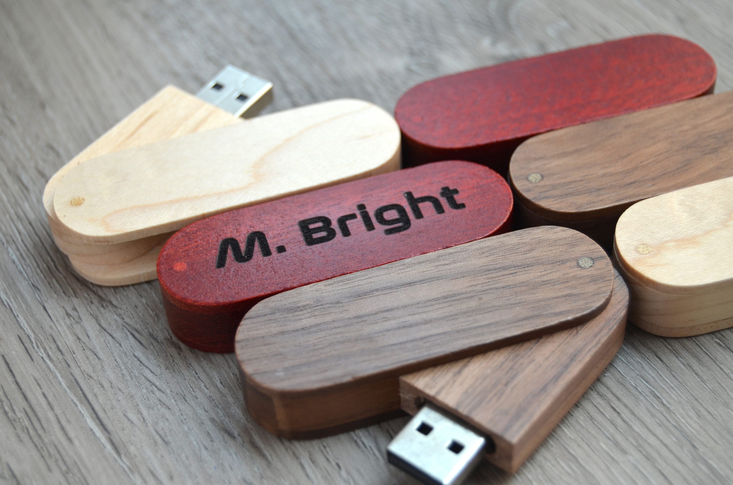Custom Logo Name Text 32GB 64GB USB Drive. Wedding Usb Wooden | Etsy