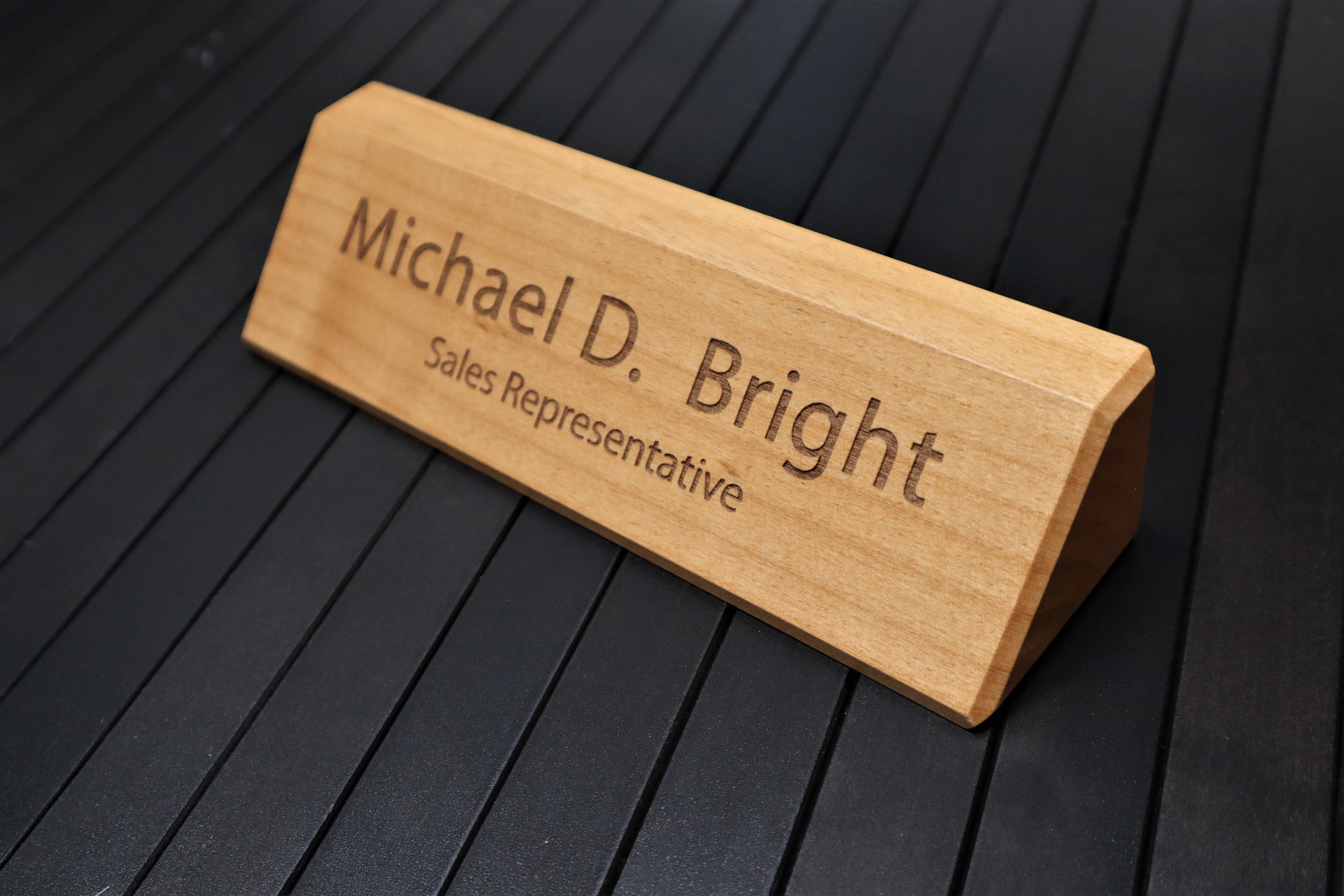 Personalized Business Card Holder Desk Name Plate Custom | Etsy