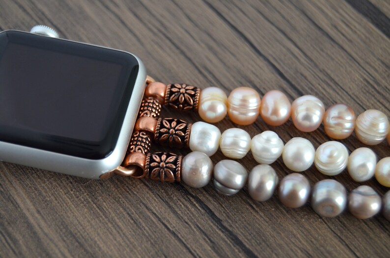 Handmade Apple Watch Freshwater Pearl Personalized Band 38mm | Etsy