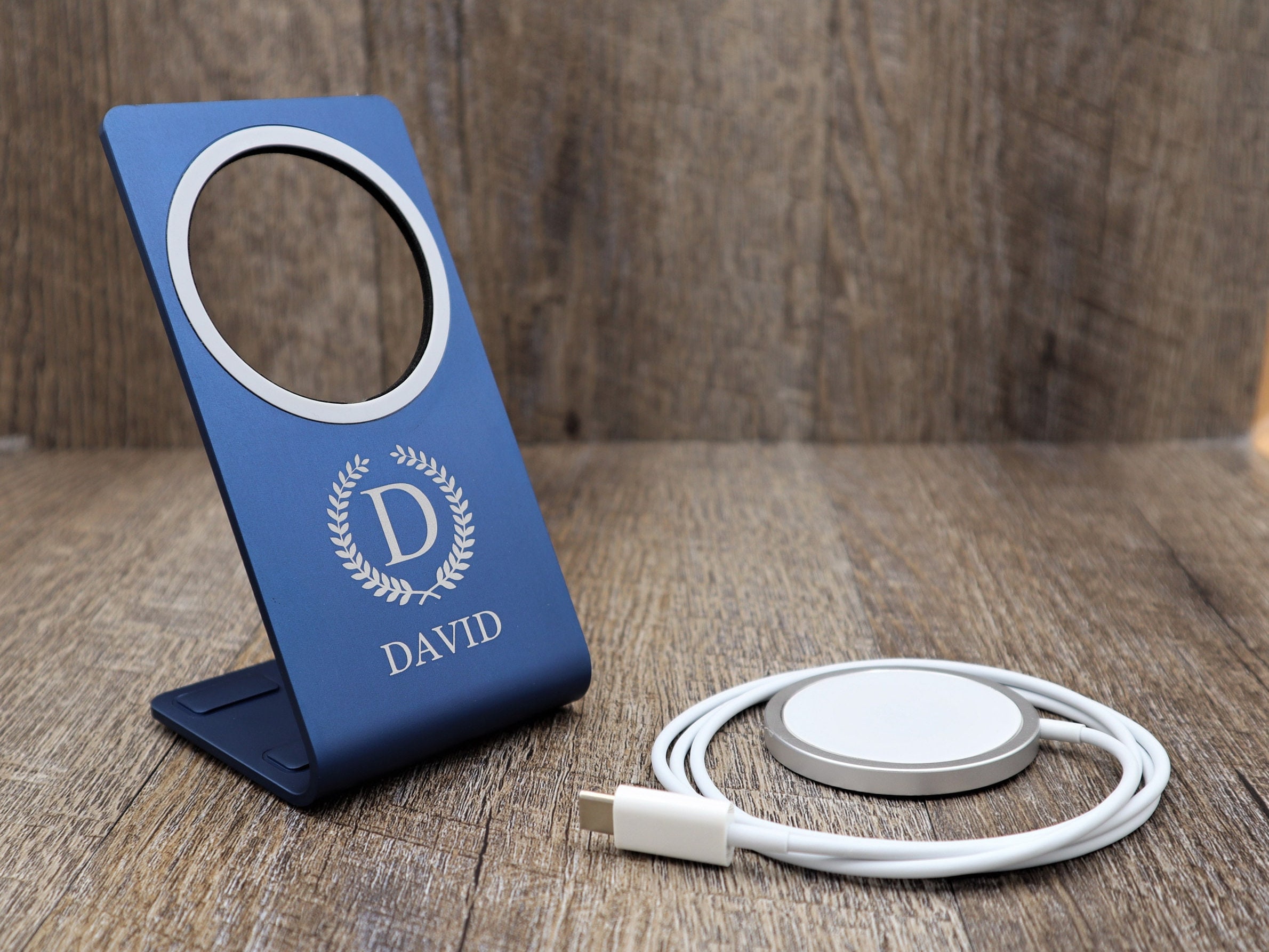 Personalized Magsafe Wireless Charger Stand With Text Logo for - Etsy