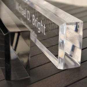 Personalized Name Plate, Acrylic Desk Name Block, Custom Engraved Name ...