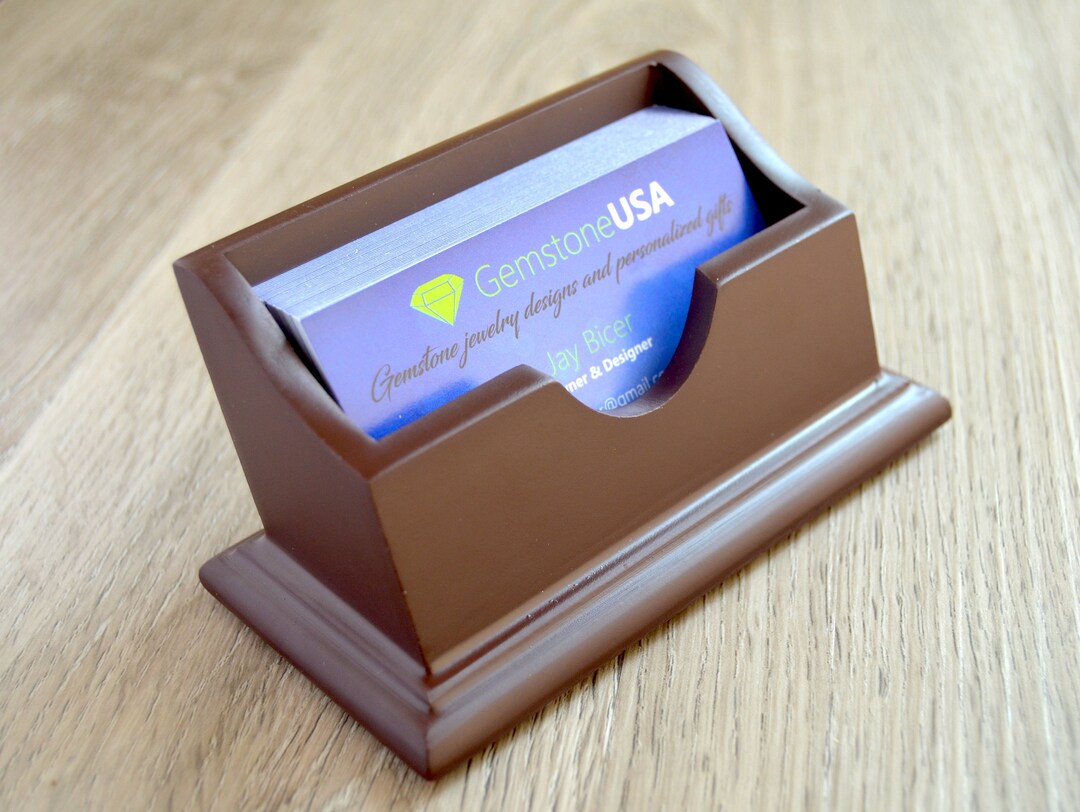 Personalized Business Card Holder - Desk Name Plate - Custom Engraved ...