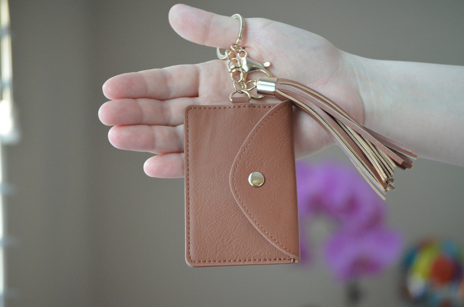 Custom Leather Mini Wallet Key Fob Personalized Leather - Etsy