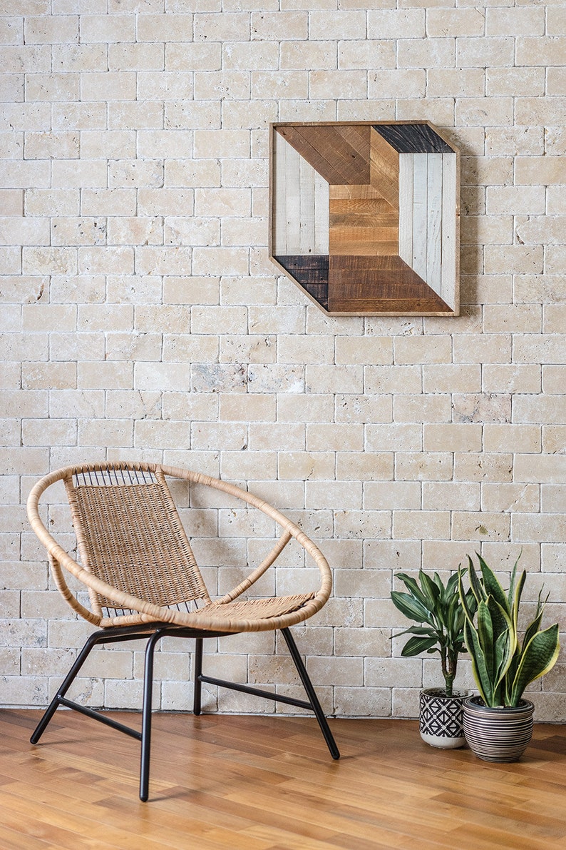 Reclaimed Wood Wall Art, Cubes Three-dimensional Effect - Etsy