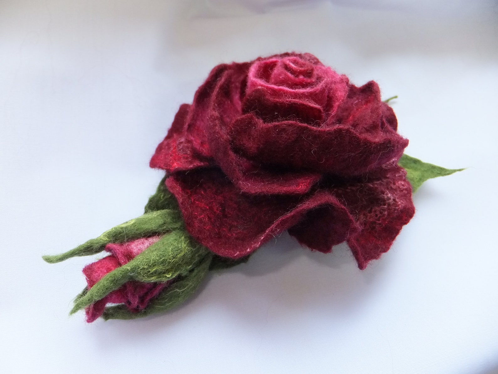 Large Brooches Burgundy Rose Brooch Womens Felt Brooch Wool - Etsy