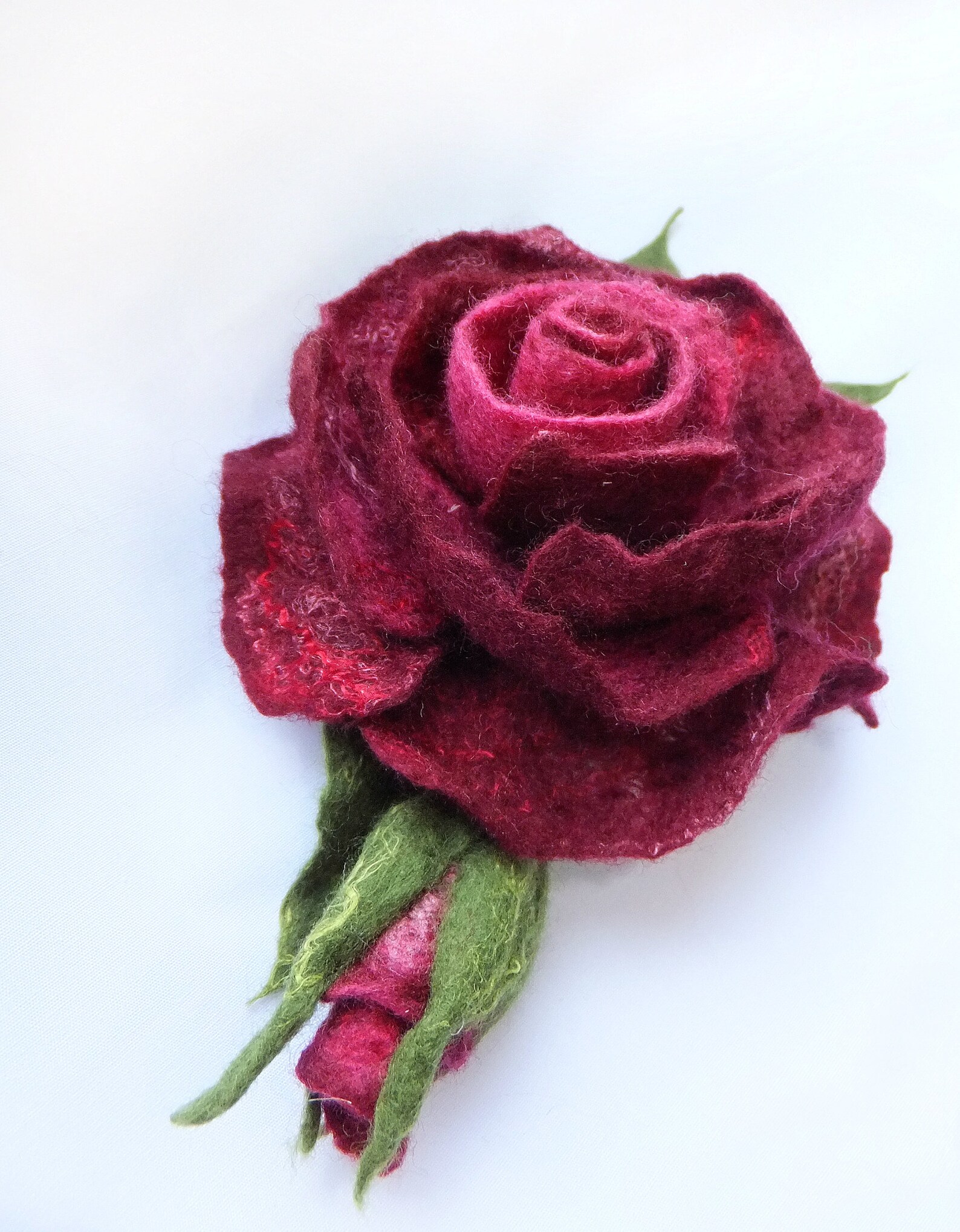 Large Brooches Burgundy Rose Brooch Womens Felt Brooch Wool - Etsy