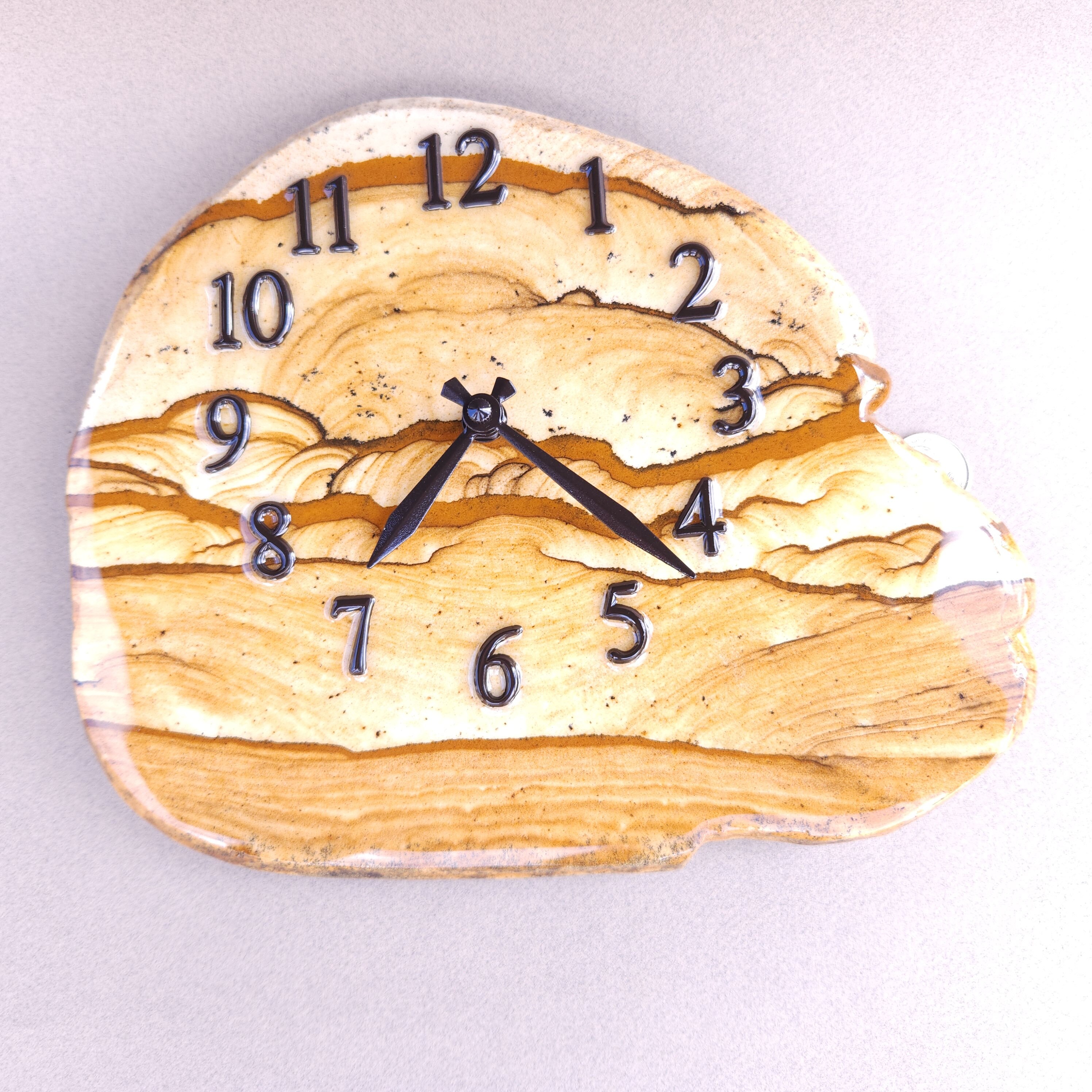 Natural Stone Wall Clock Large Enticing Decorative - Etsy