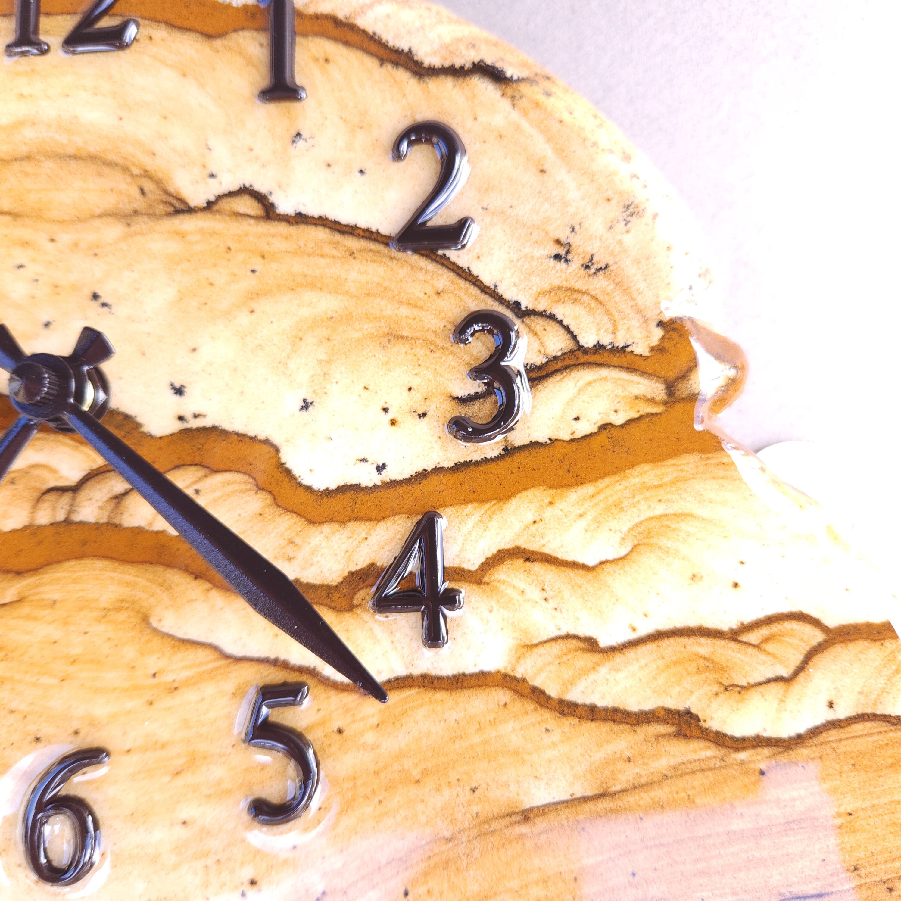 Natural Stone Wall Clock Large Enticing Decorative - Etsy