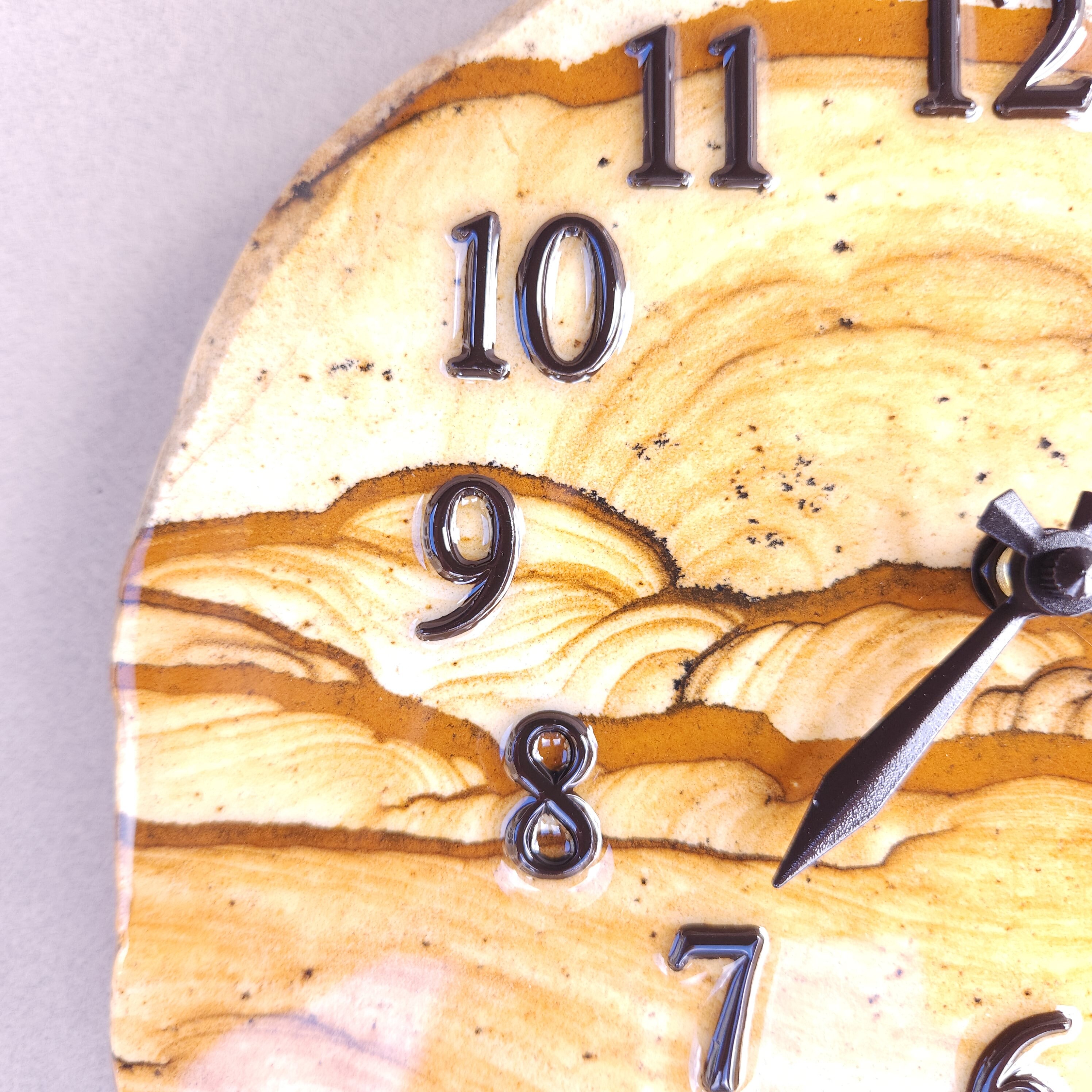 Natural Stone Wall Clock Large Enticing Decorative - Etsy