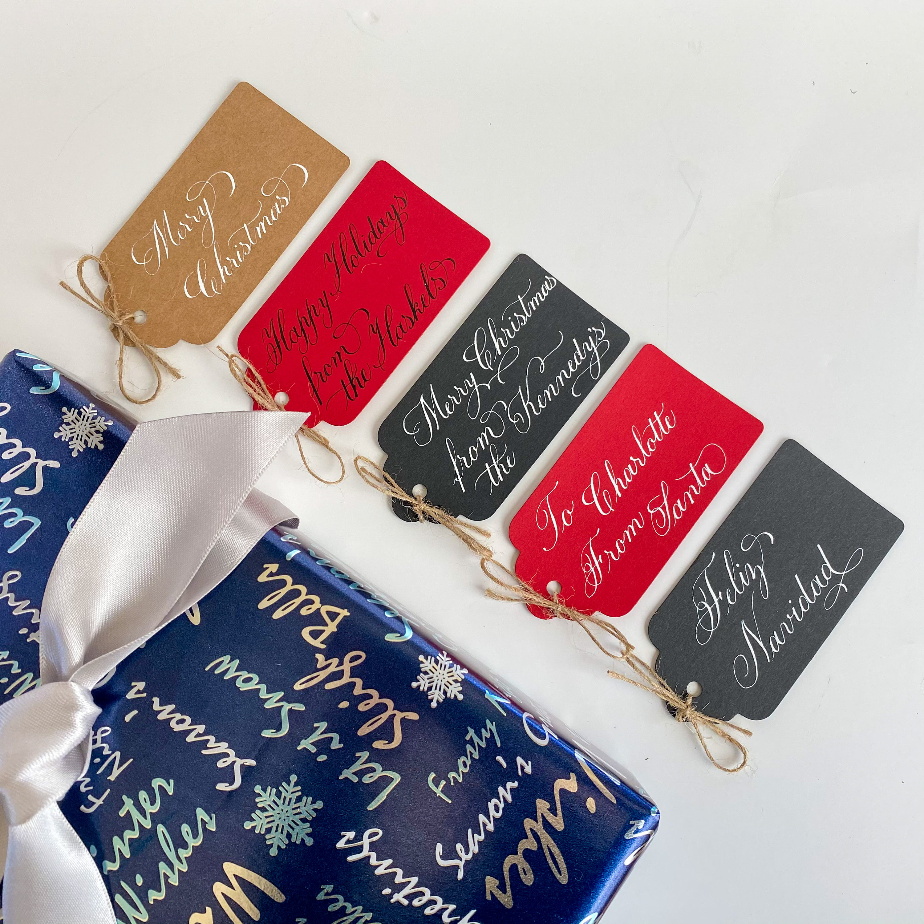 Custom Calligraphy Gift Tags, Wedding Gift Tags, Thank You Gift Tags ...