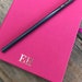 Personalised Pink A5 Notebook Hot Pink Monogram Journal - Etsy