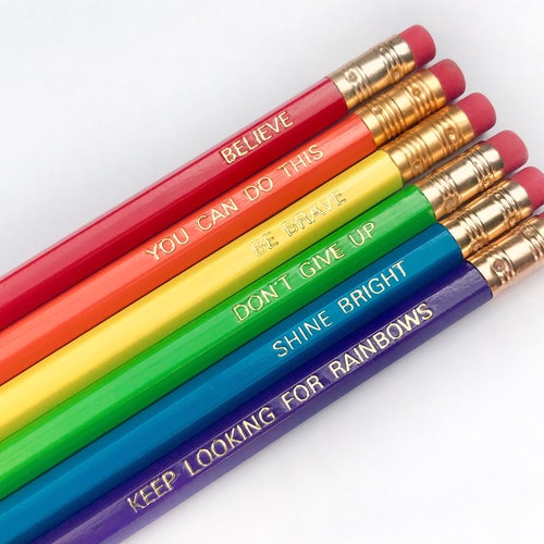 GRAMMAR PENCILS Red Grammar Pencil Set | Etsy UK