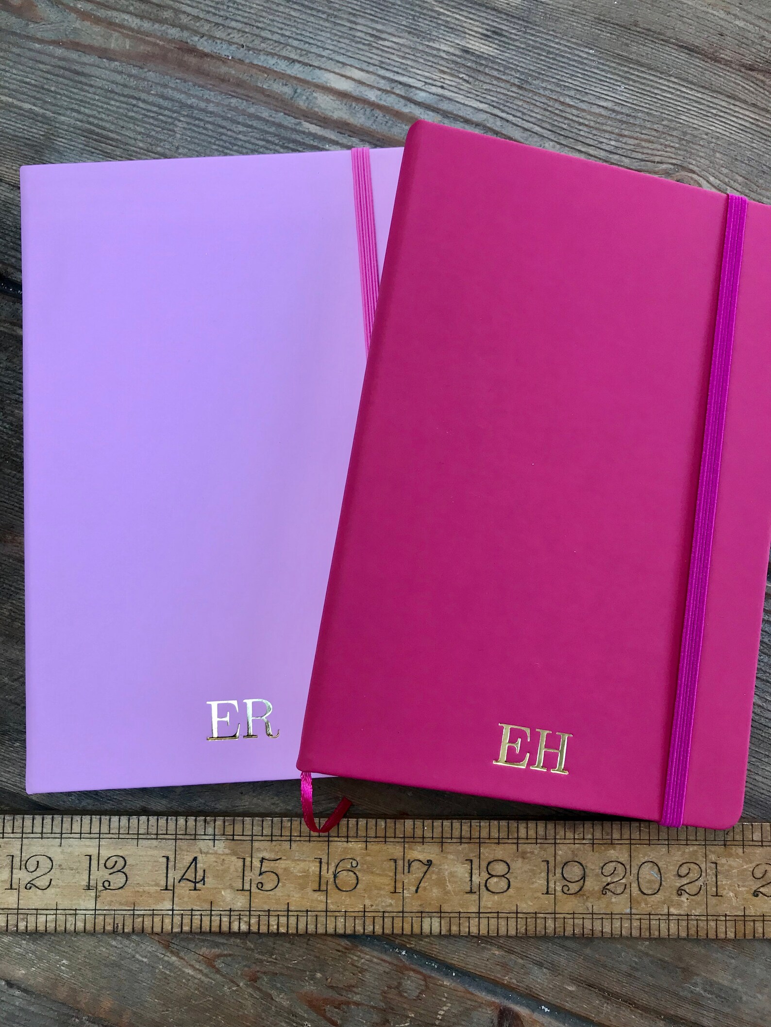 Personalised Pink A5 Notebook Hot Pink Monogram Journal - Etsy