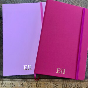Personalised Pink A5 Notebook Hot Pink Monogram Journal - Etsy