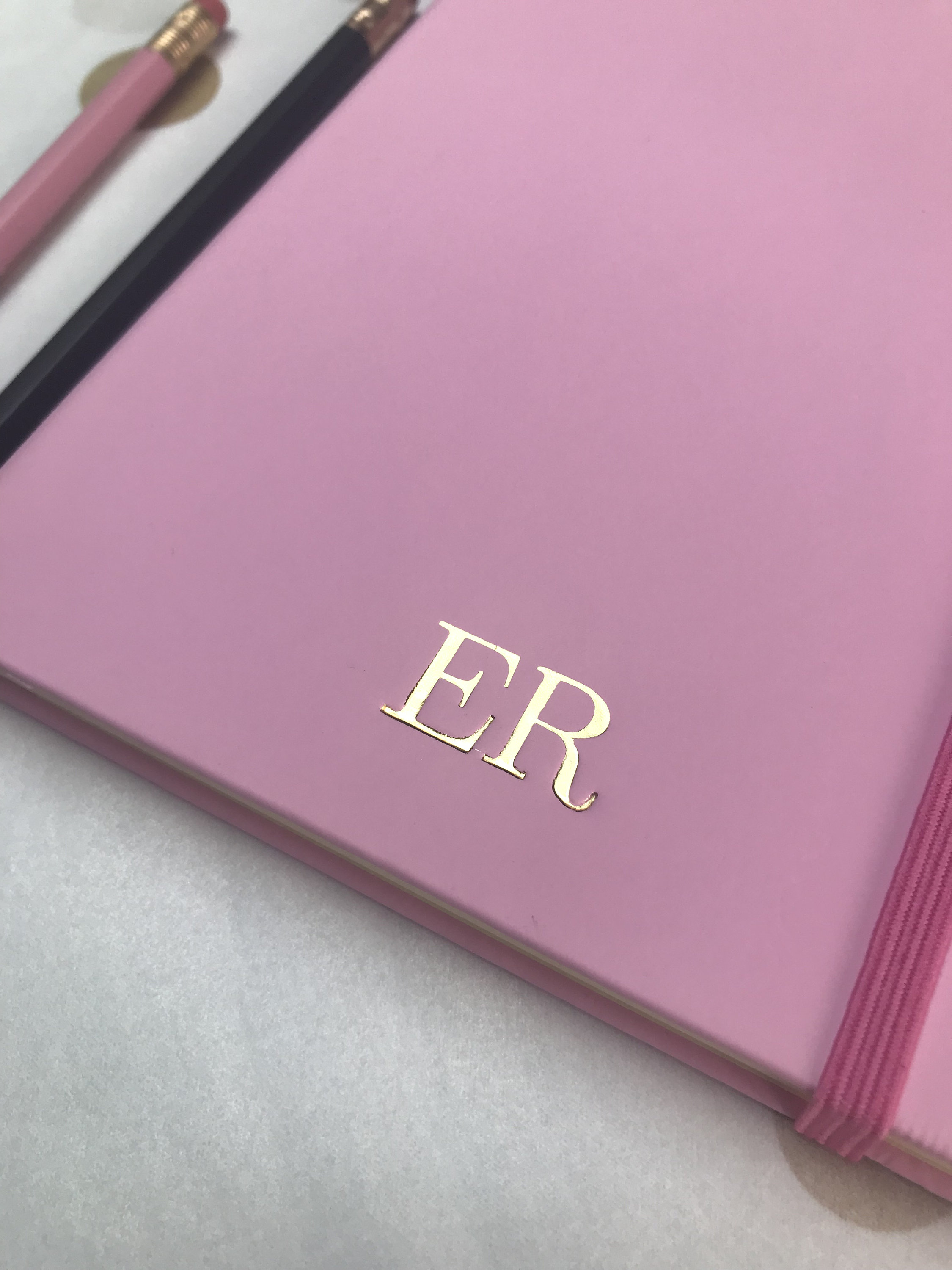 Personalised Pastel Pink A5 Notebook pink Monogram Journal | Etsy