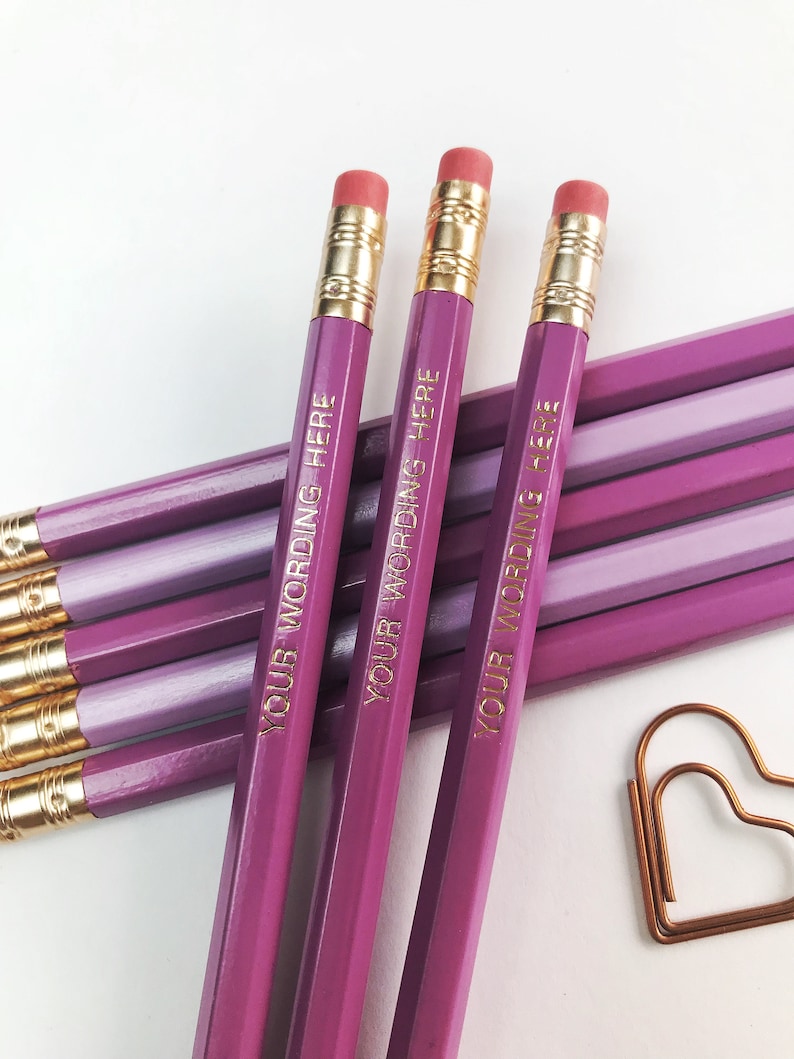 Personalised Pencils Imprinted Pencil Custom Made Your - Etsy UK