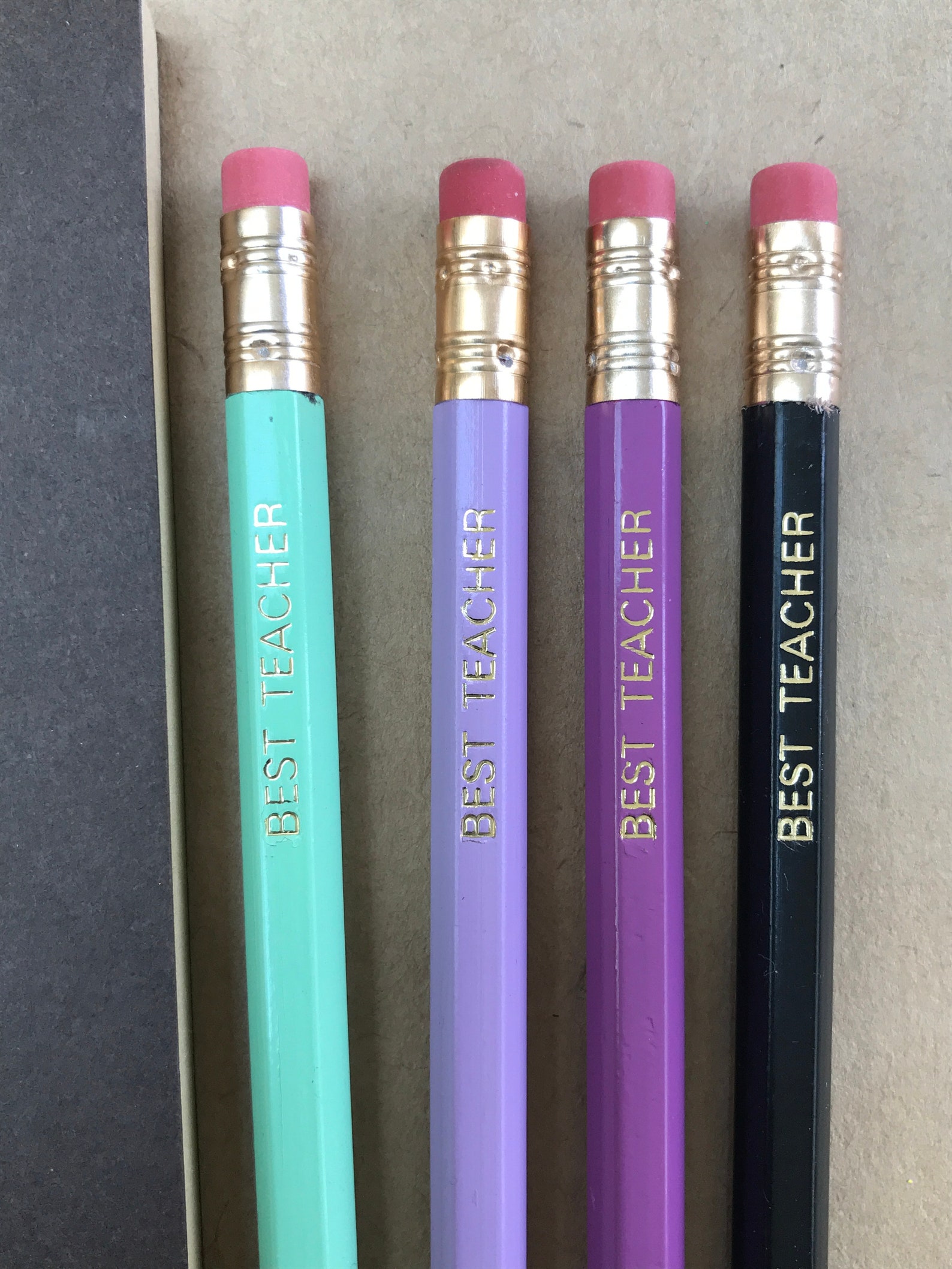 Best Teacher Pencil Set Pencil Set Imprinted Pencils Hot - Etsy