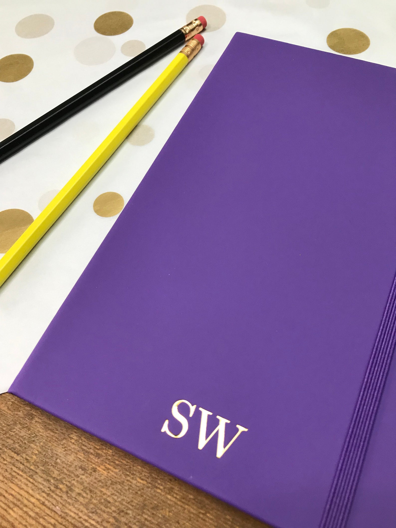 Personalised Purple A5 Notebook Purple Monogram Journal - Etsy UK