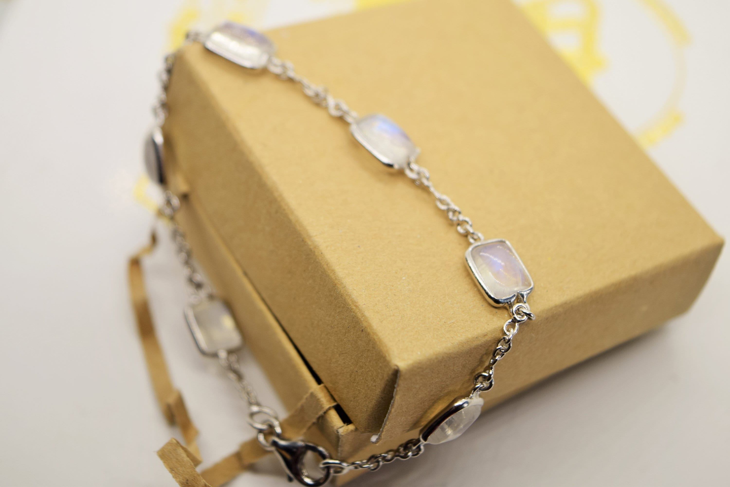 Moonstone Square Bracelet - Etsy