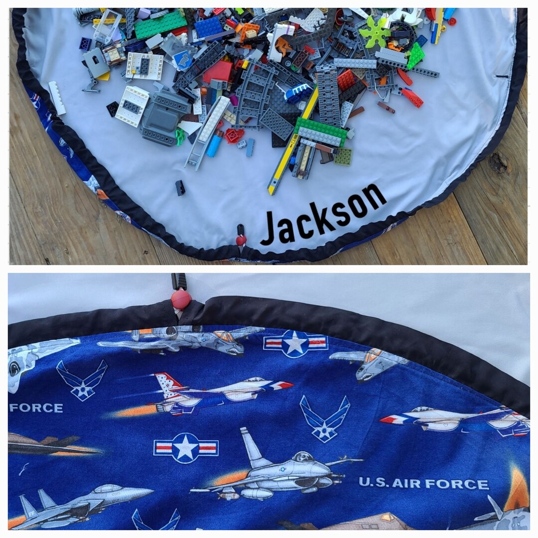 42 Inch Custom Airforce Lego Mat, Swoop Bag, Lego Drawstring Mat, Lego ...