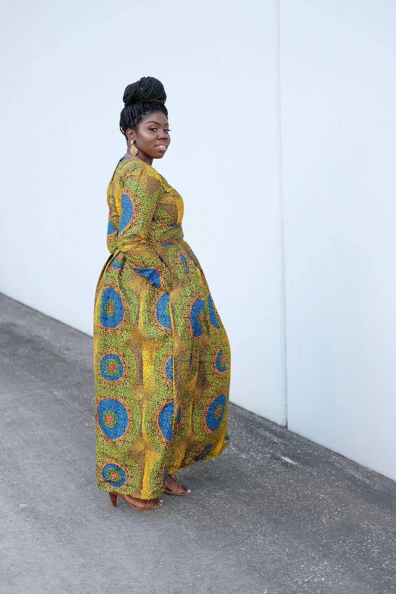 ON SALE African Clothing for Women Long Sleeve Long Maxi Dress African ...