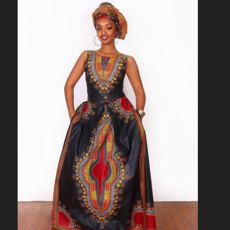 African Long Dress - Etsy