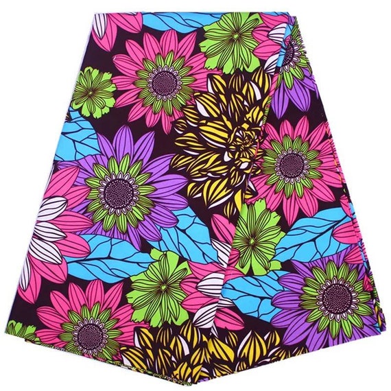 African Fabric 6 Yards Ankara Floral Print Ankara Kente - Etsy